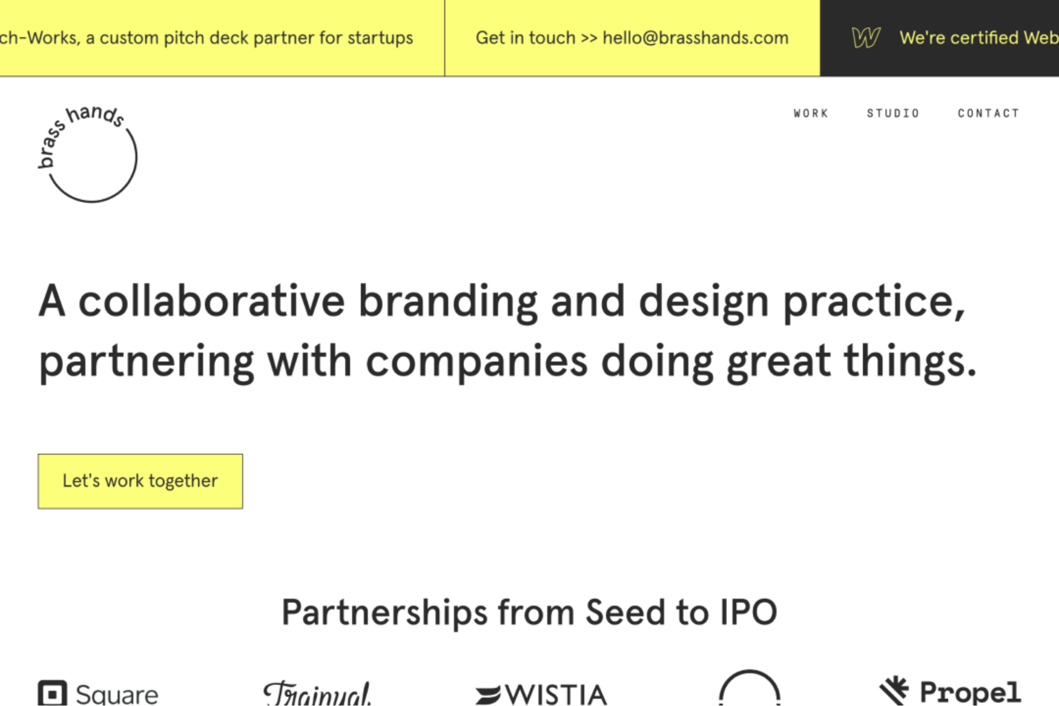 Brass Hands - Webflow